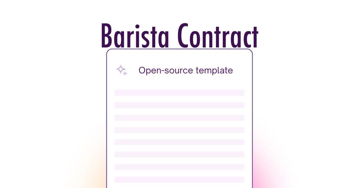 Barista Contract Template - UK