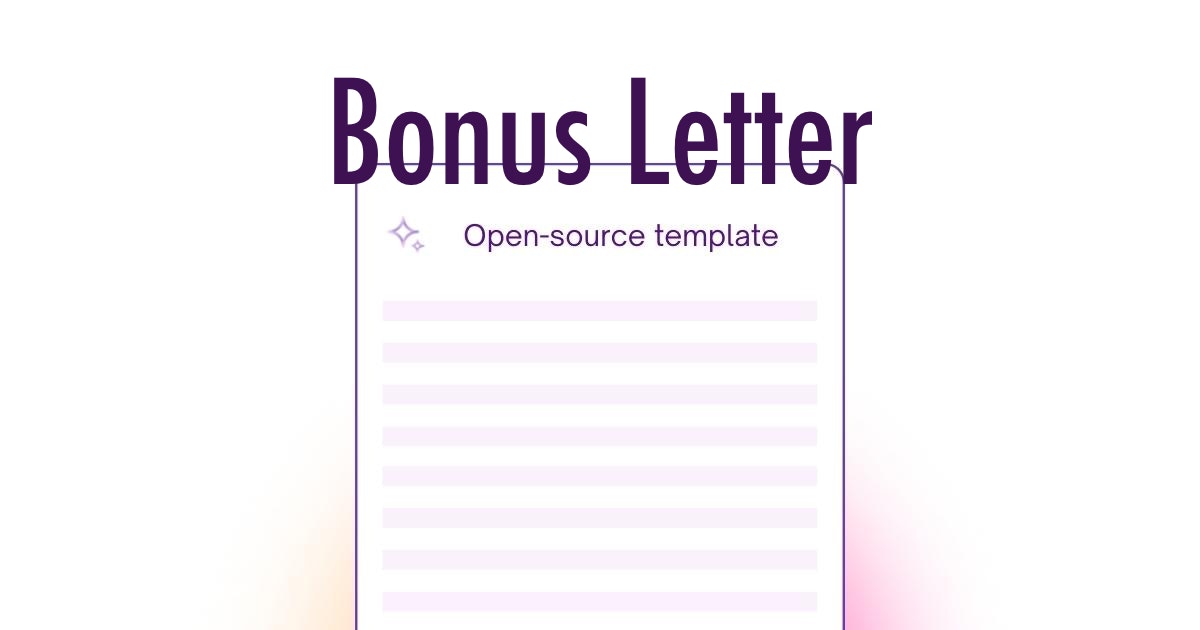 Bonus Letter Template - UK