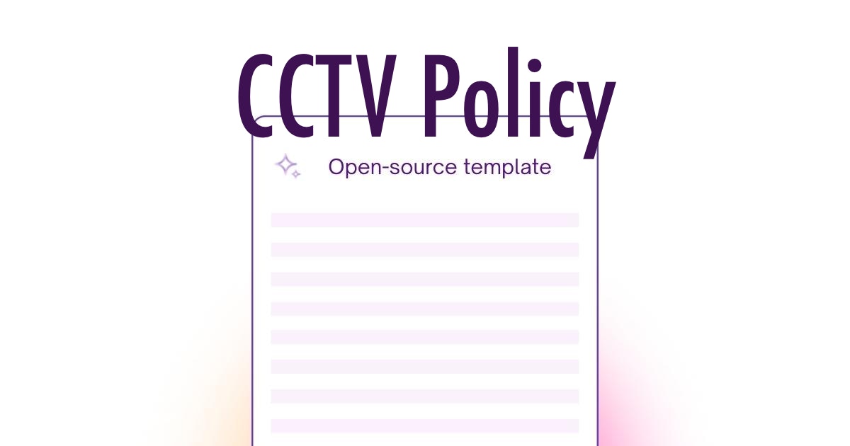 CCTV Policy Template - UK