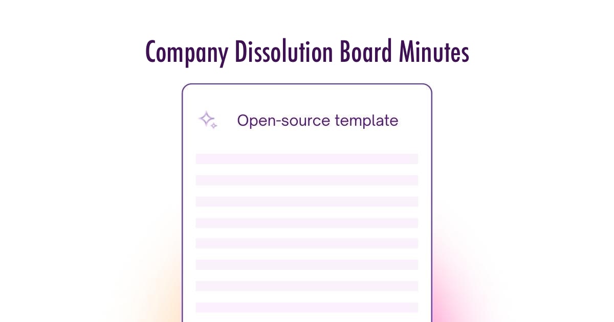 Company Dissolution Board Minutes Template - UK