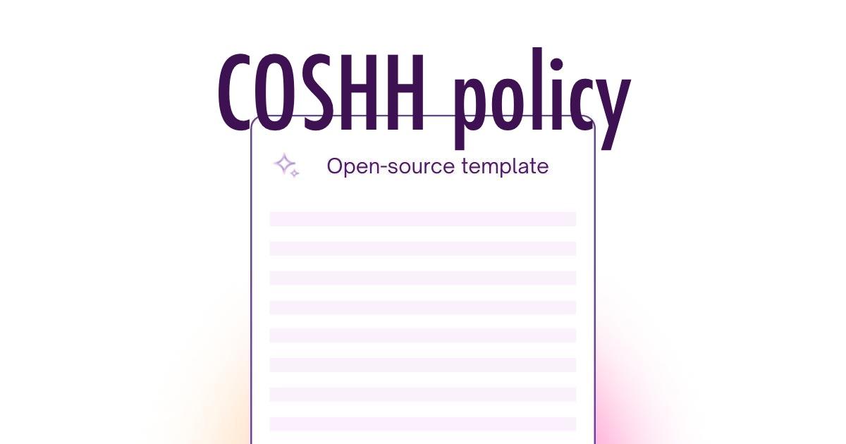 COSHH policy Template - UK