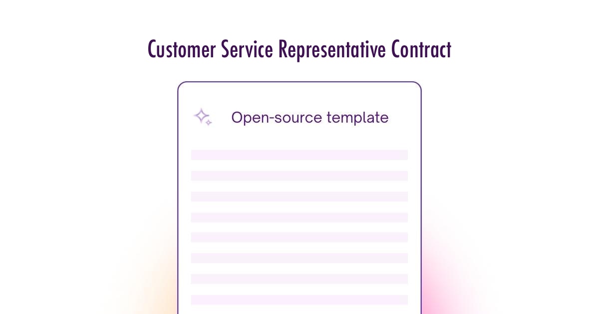 Customer Service Representative Contract Template - UK