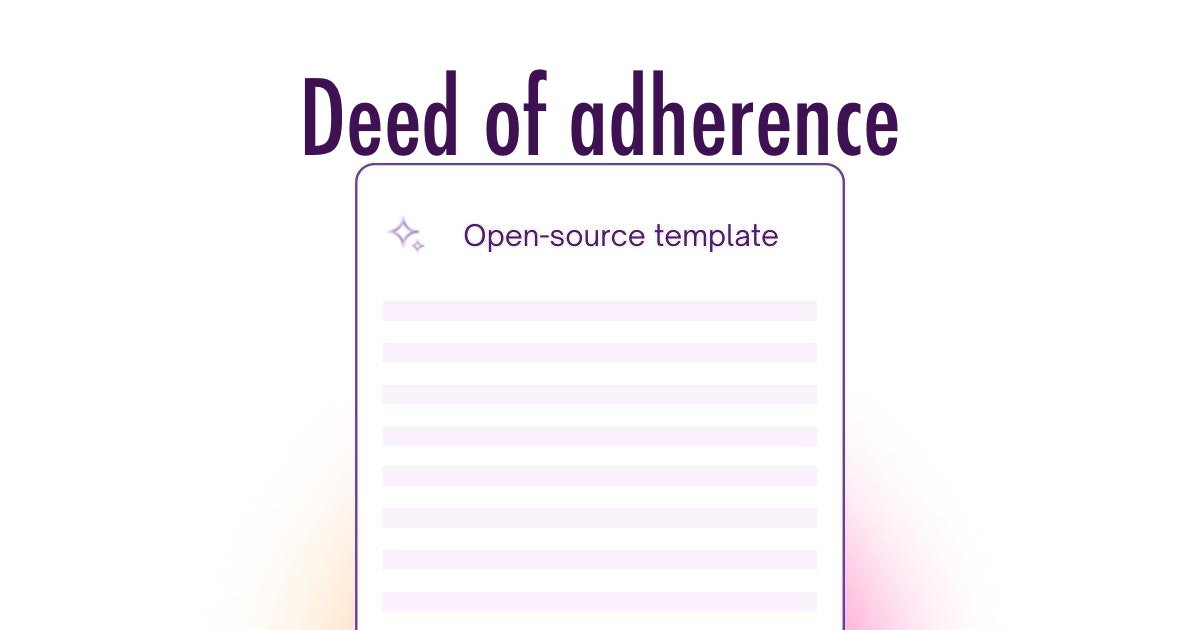 Deed of adherence Template - UK