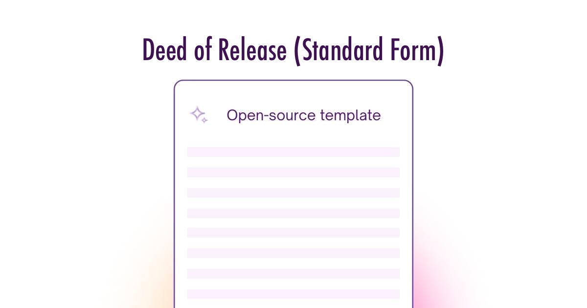 Deed of Release (Standard Form) Template - UK