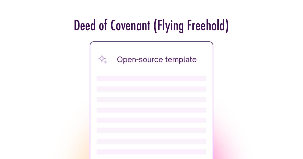 Deed of Covenant (Flying Freehold) Template - UK