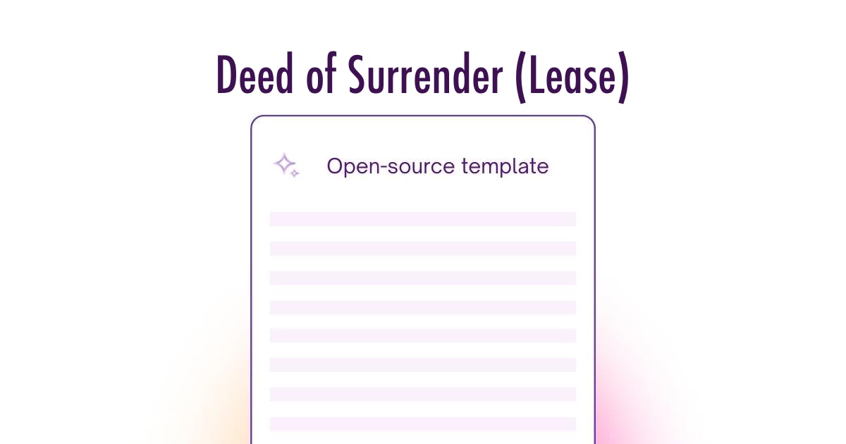 Deed of Surrender (Lease) Template - UK