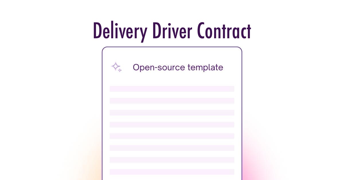 Delivery Driver Contract Template - UK