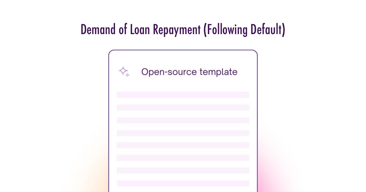 Demand of Loan Repayment (Following Default) Template - UK