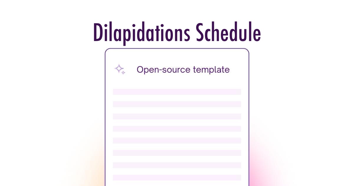 Dilapidations Schedule Template - UK