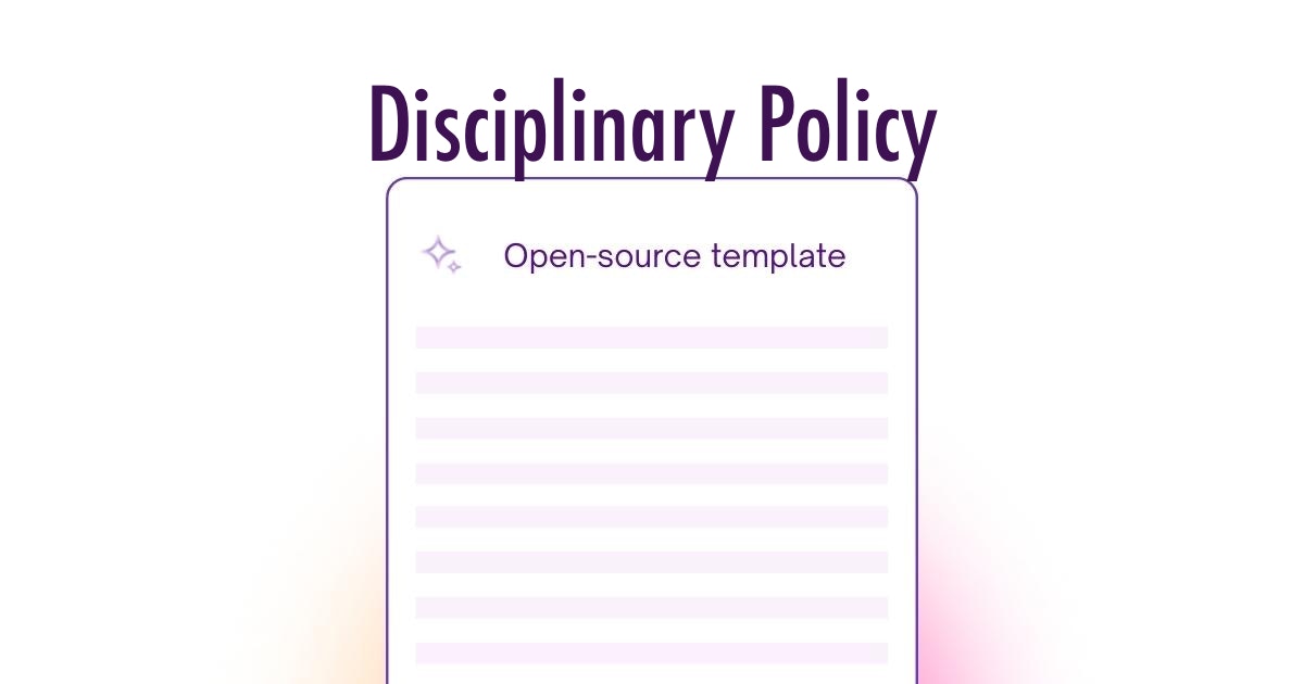 Disciplinary Policy Template - UK