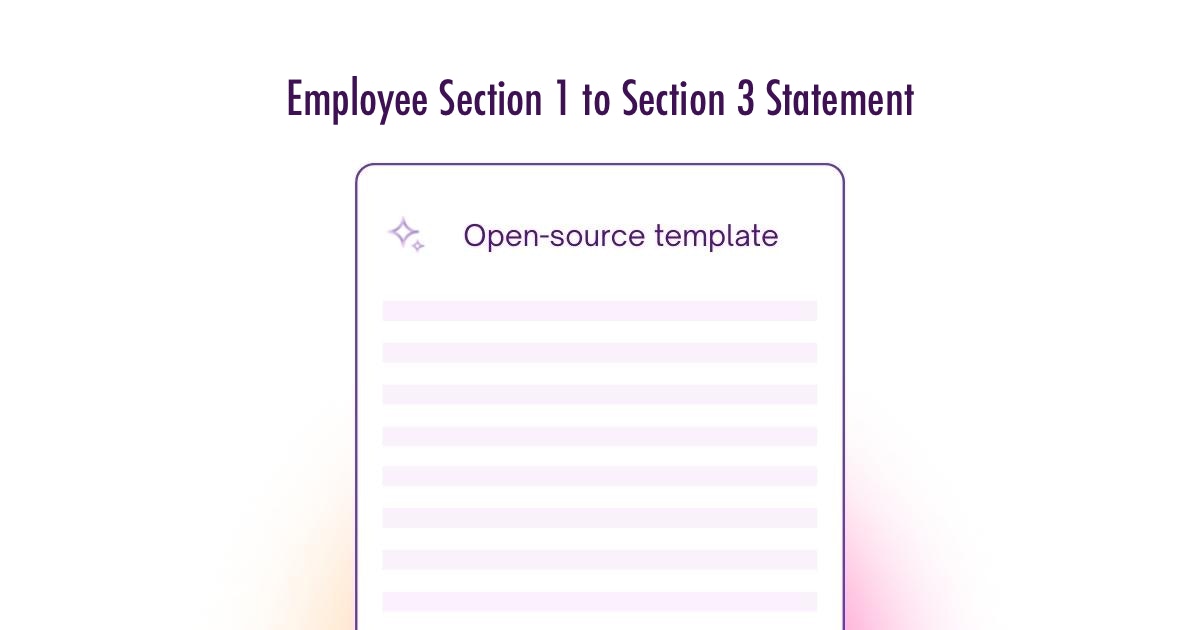 Employee Section 1 to Section 3 Statement Template - UK
