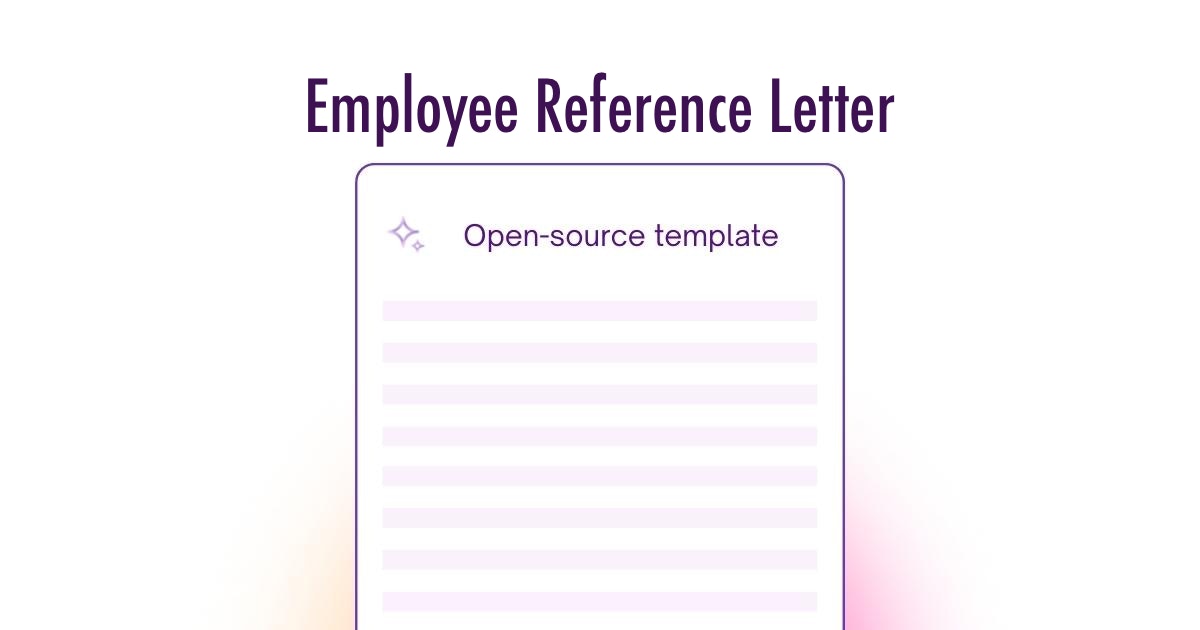Employee Reference Letter Template - UK