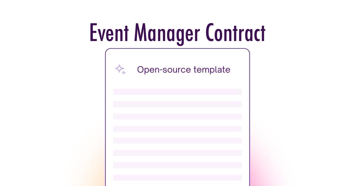 Event Manager Contract Template - UK