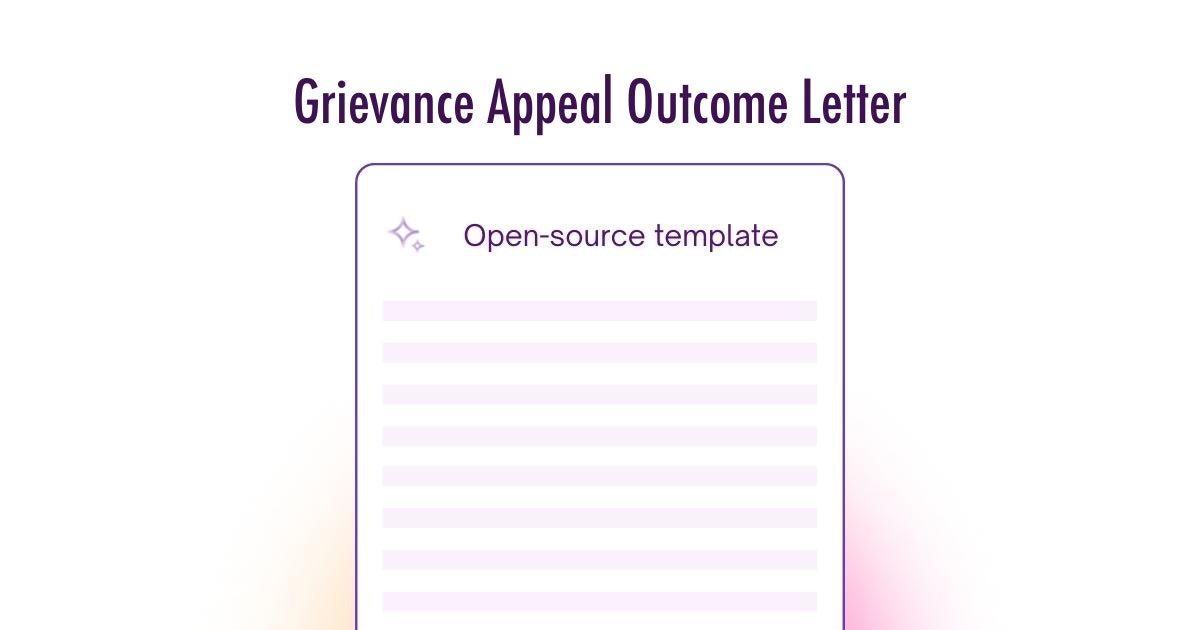 Grievance Appeal Outcome Letter Template - UK