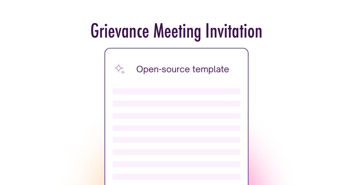 Grievance Meeting Invitation Template - UK