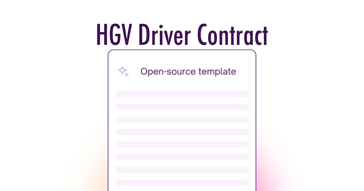 HGV Driver Contract Template - UK
