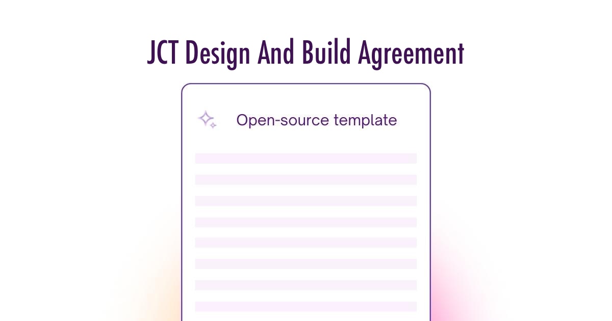 JCT Design And Build Agreement Template - UK