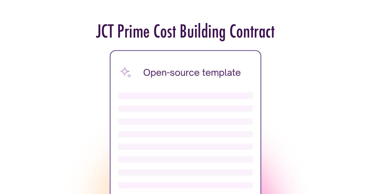 JCT Prime Cost Building Contract Template - UK