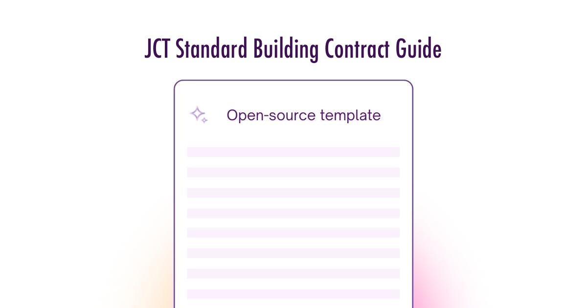 JCT Standard Building Contract Guide Template - UK