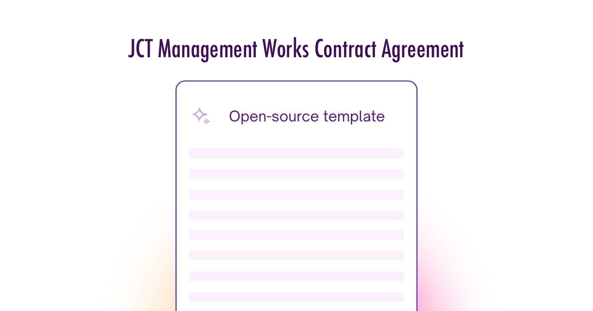 JCT Management Works Contract Agreement Template - UK