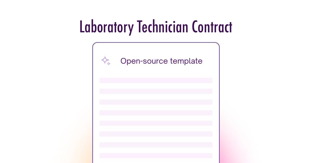 Laboratory Technician Contract Template - UK