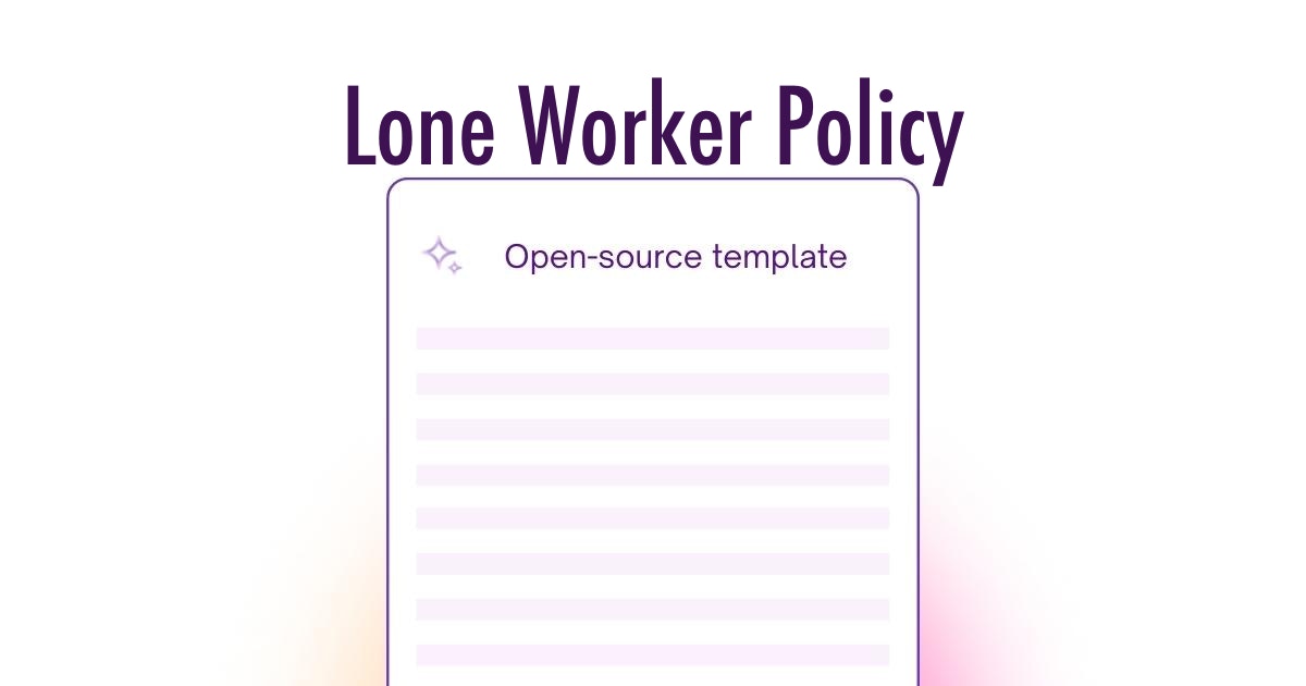 Lone Worker Policy Template - UK