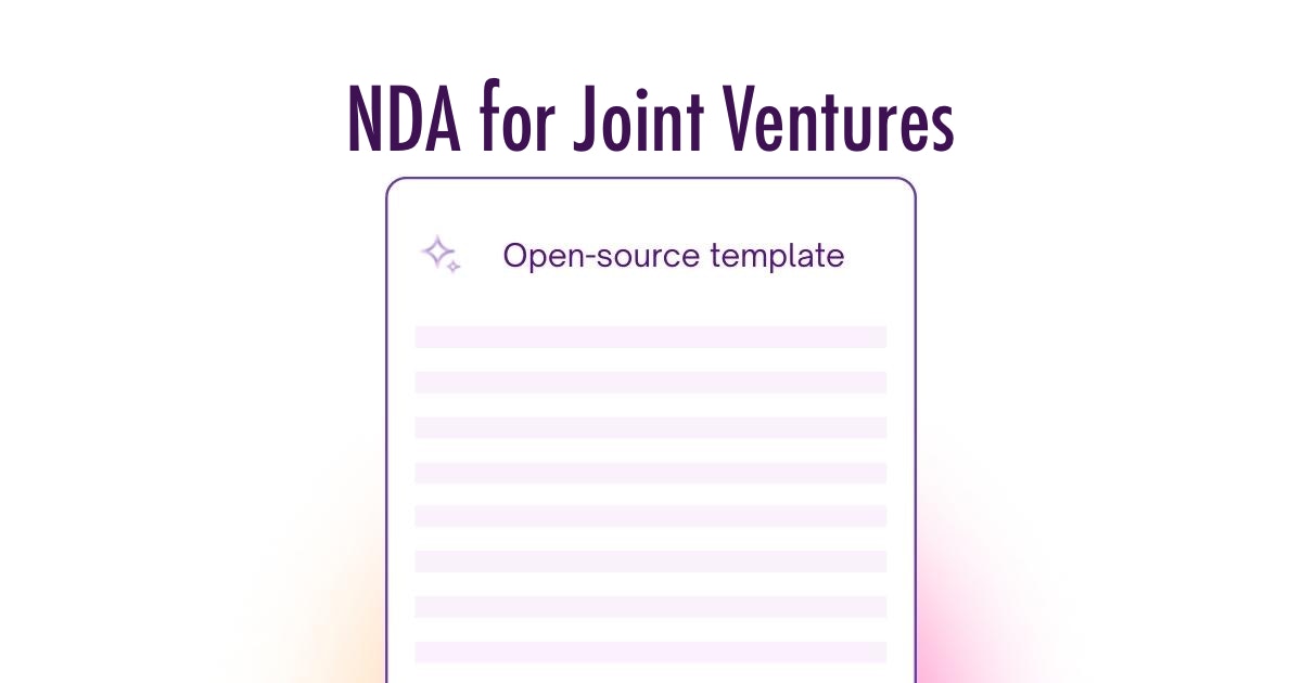 NDA for Joint Ventures Template - UK
