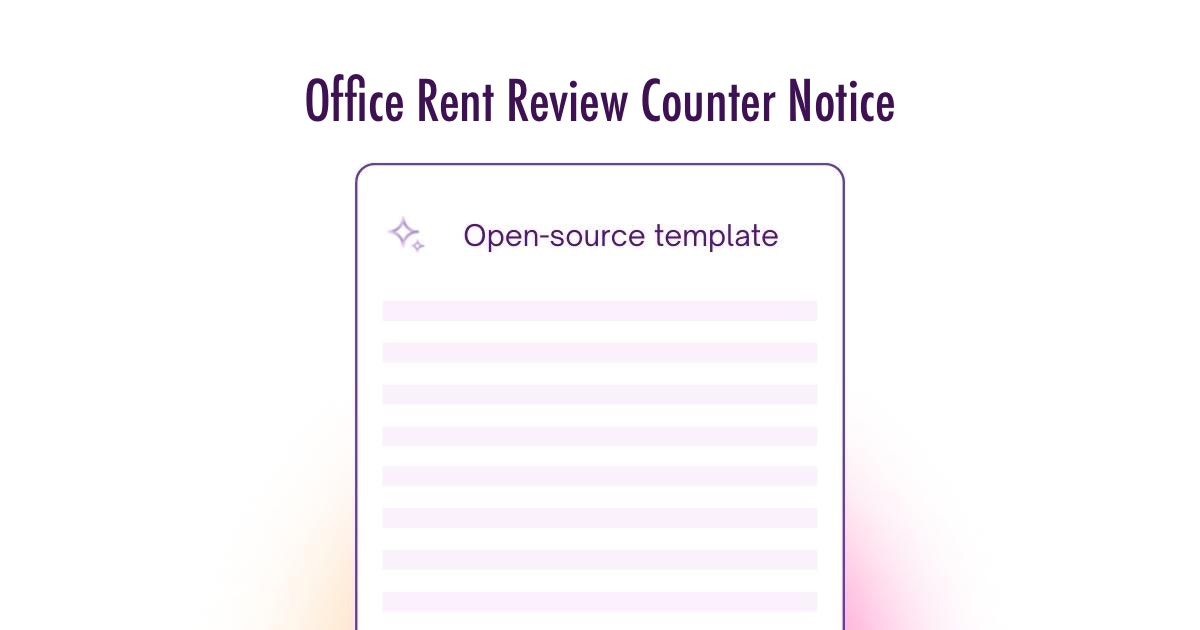 Office Rent Review Counter Notice Template - UK