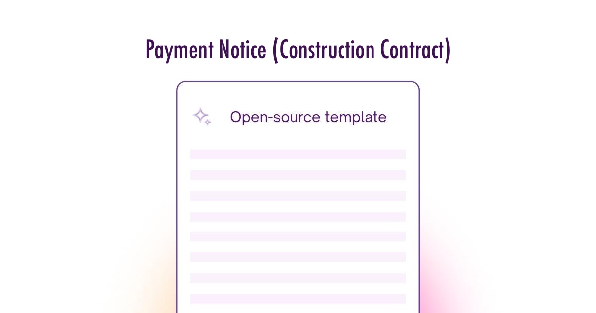 Payment Notice (Construction Contract) Template - UK