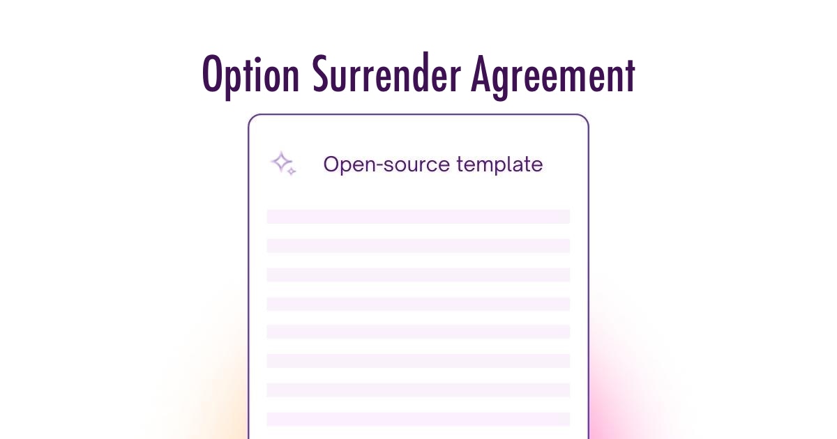 Option Surrender Agreement Template - UK