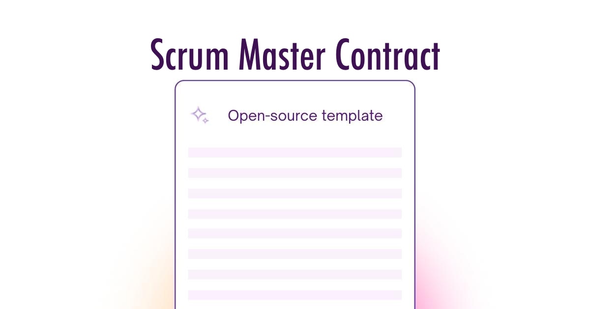Scrum Master Contract Template - UK