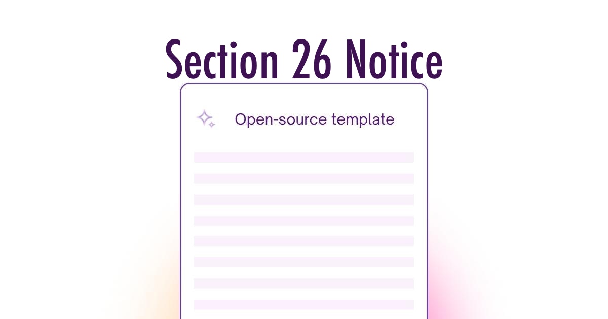 Section 26 Notice Template - UK