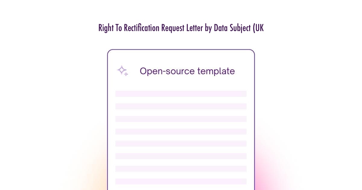Right To Rectification Request Letter by Data Subject (UK & EU GDPR ...
