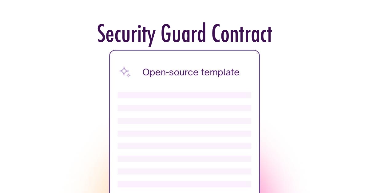 Security Guard Contract Template - UK