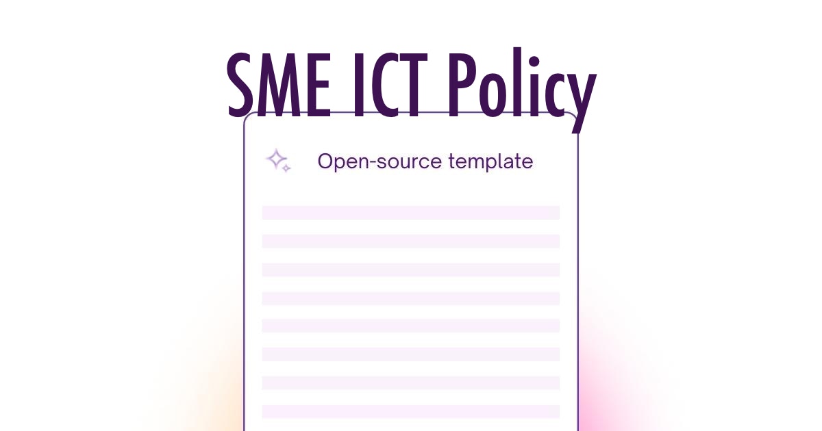 SME ICT Policy Template - UK