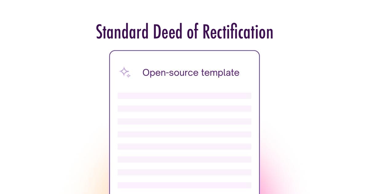 Standard Deed of Rectification Template - UK