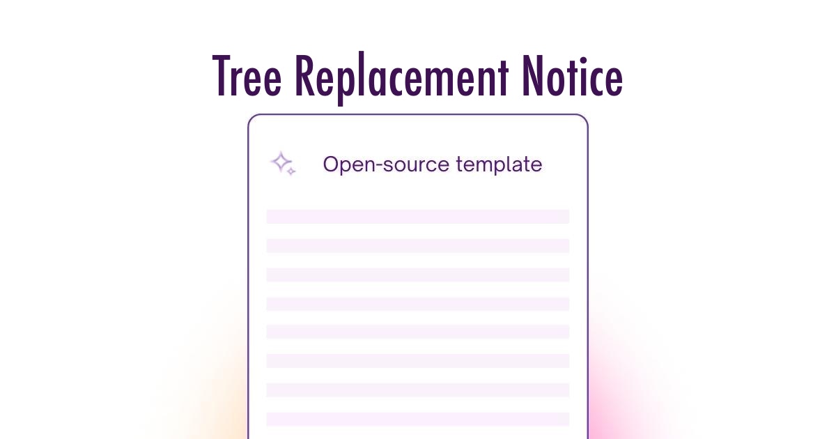 Tree Replacement Notice Template - UK
