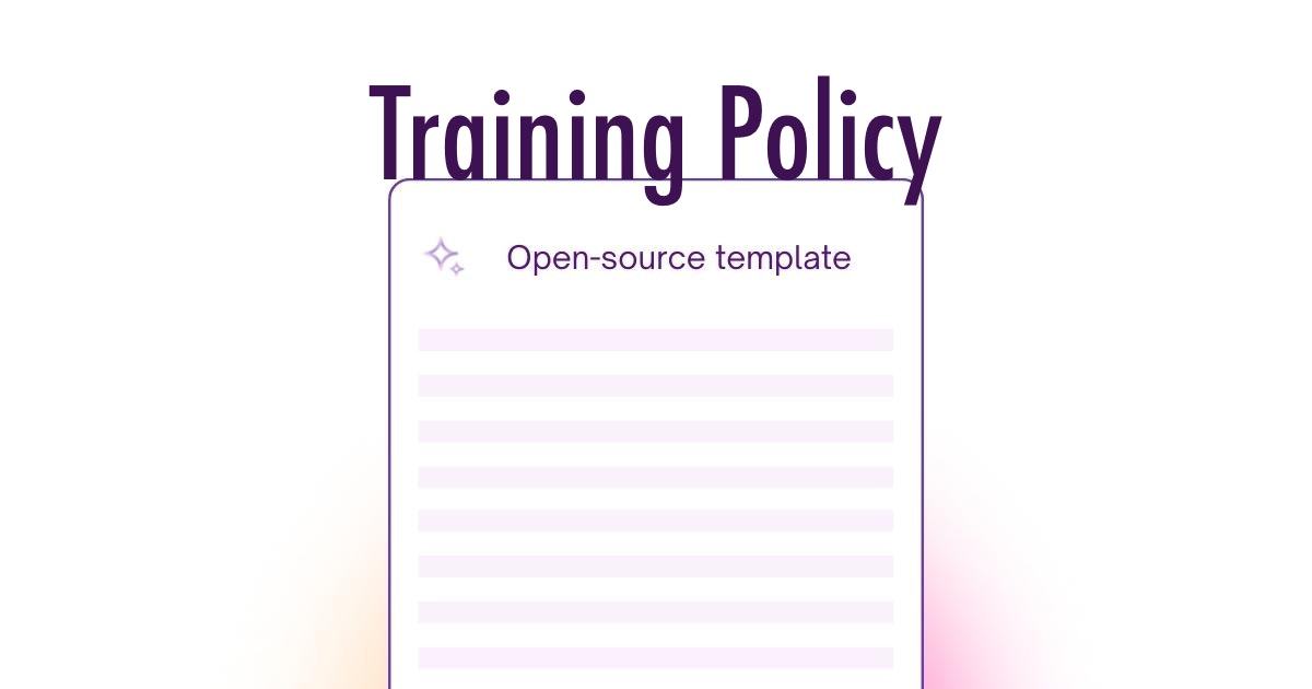 Training Policy Template - UK