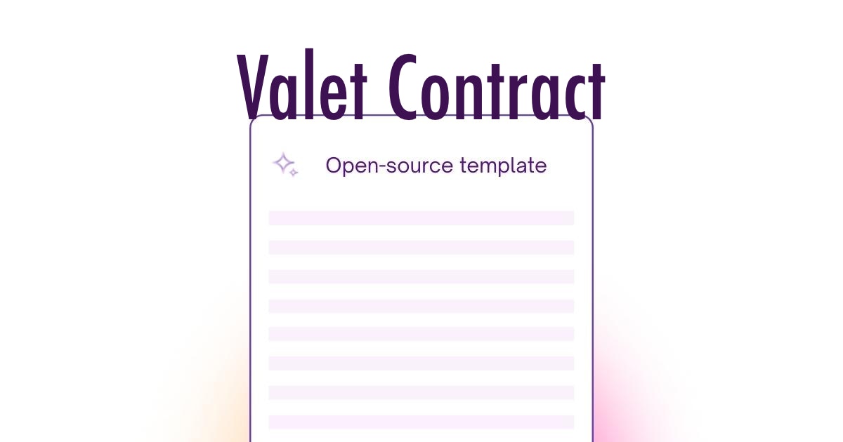 Valet Contract Template - UK
