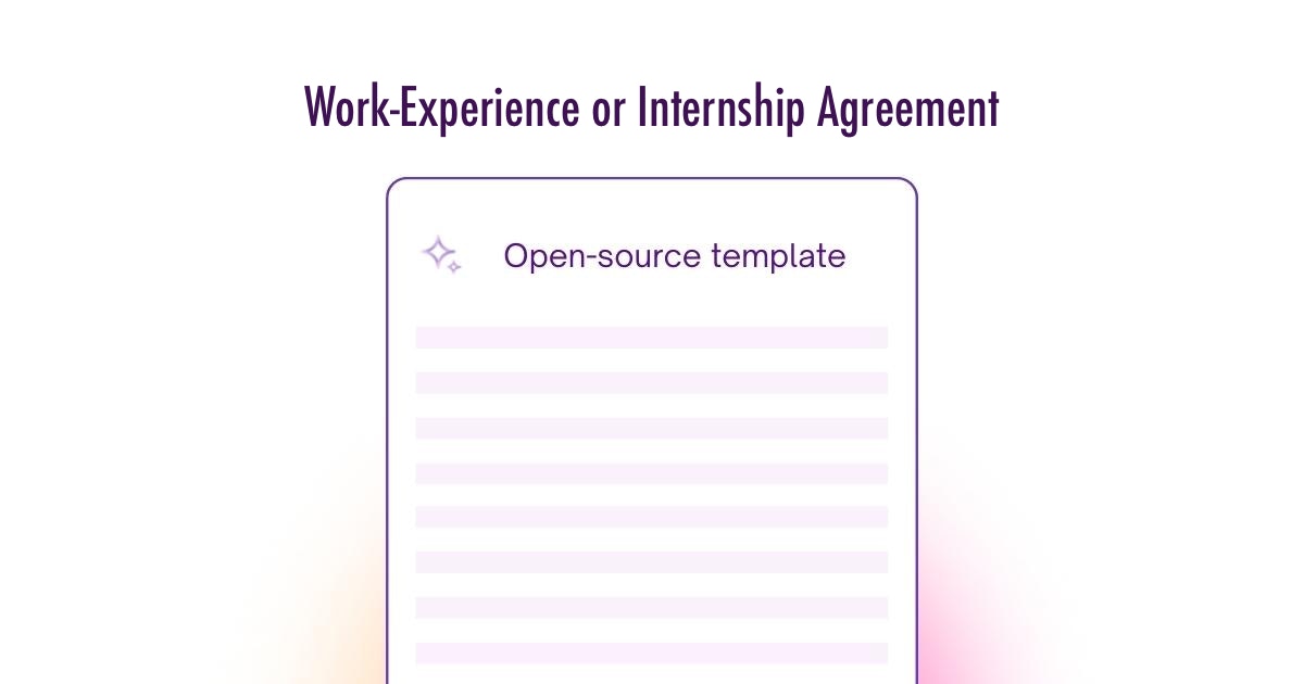 Work-Experience or Internship Agreement Template - UK