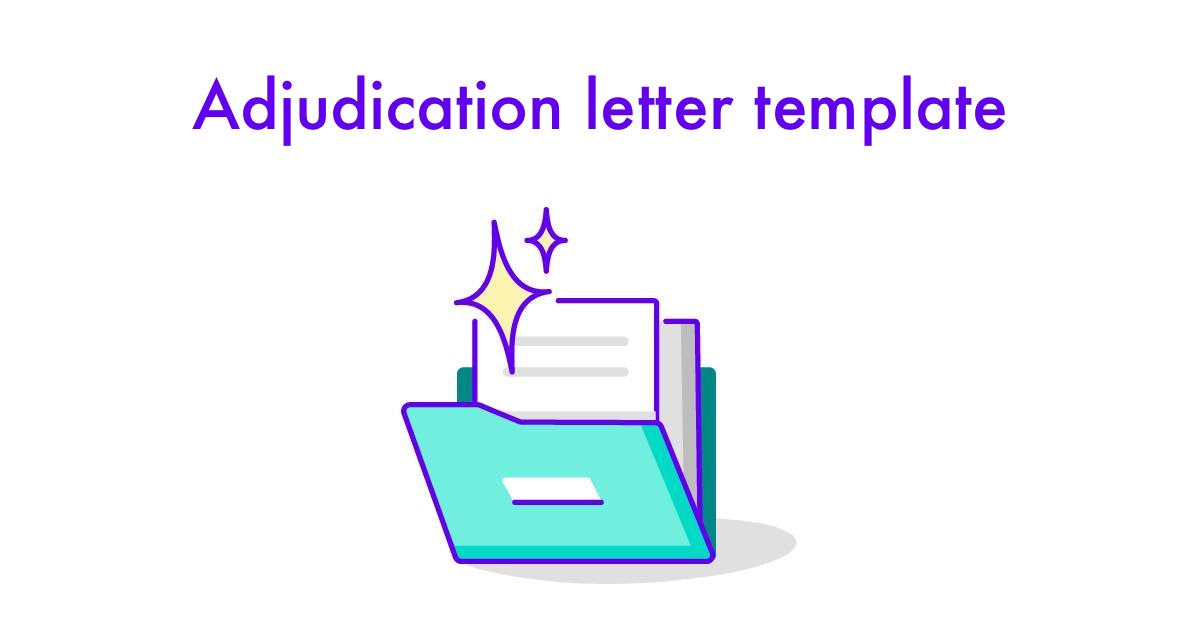 Adjudication letter template - Templates & Legal Help