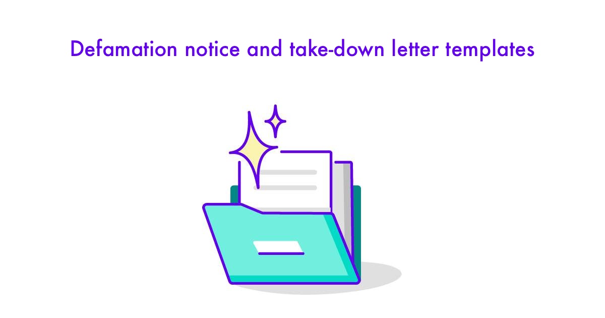 💻 Defamation notice and take-down letter templates tailored to you with ...
