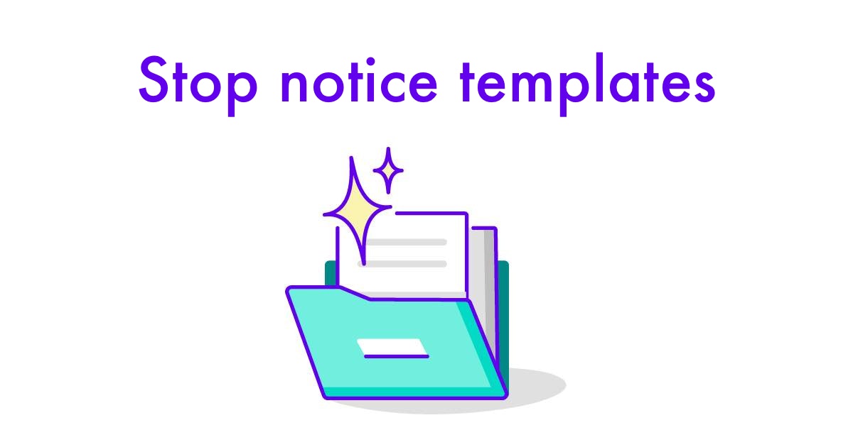📝 Stop notice templates tailored to you with Legal AI
