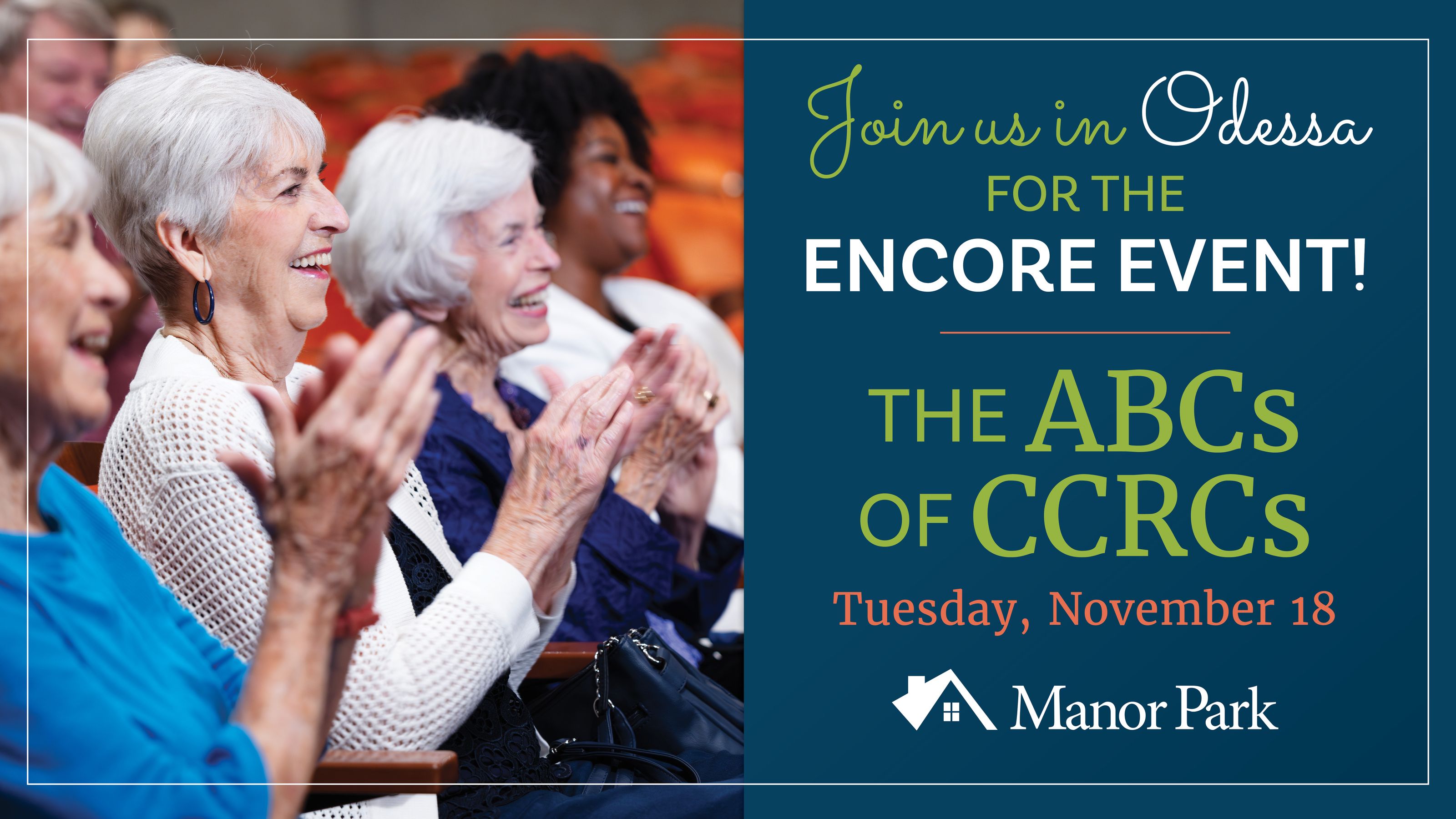 ABCs of CCRCs Encore Nov 18, 2025 | Events at Manor Park