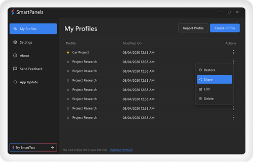 SmartPanels Profile Sharing | Easily Sync & Share Custom Workspaces