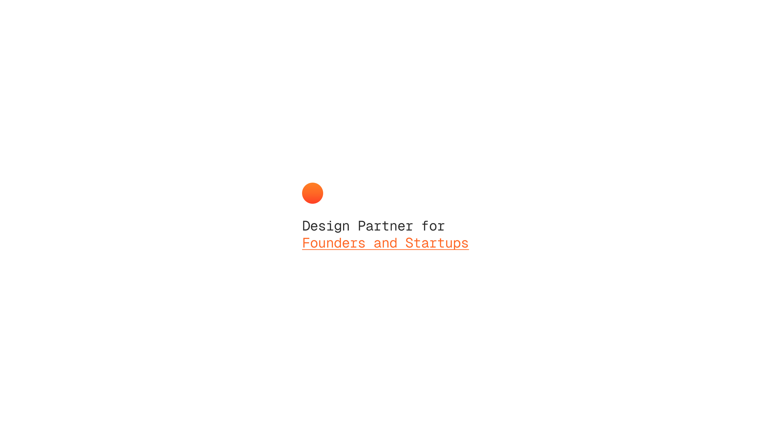 Orange Studio – Design Partner for Founders and Startups