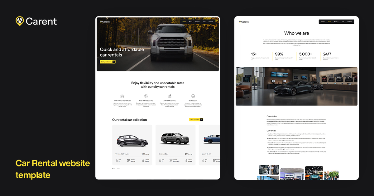 Instructions | Carent - Webflow HTML website template