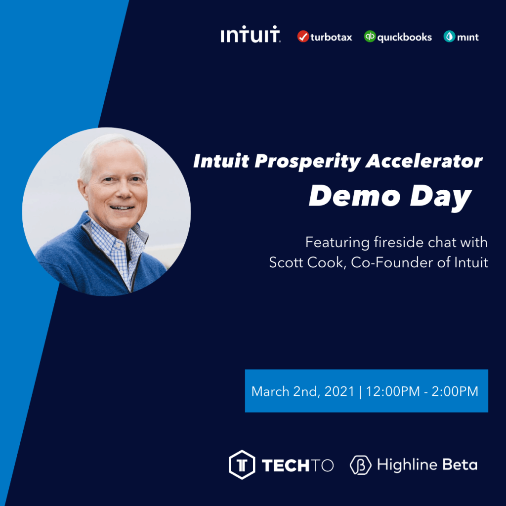 Intuit Prosperity DemoDay featuring Scott Cook, Co-Founder of Intuit