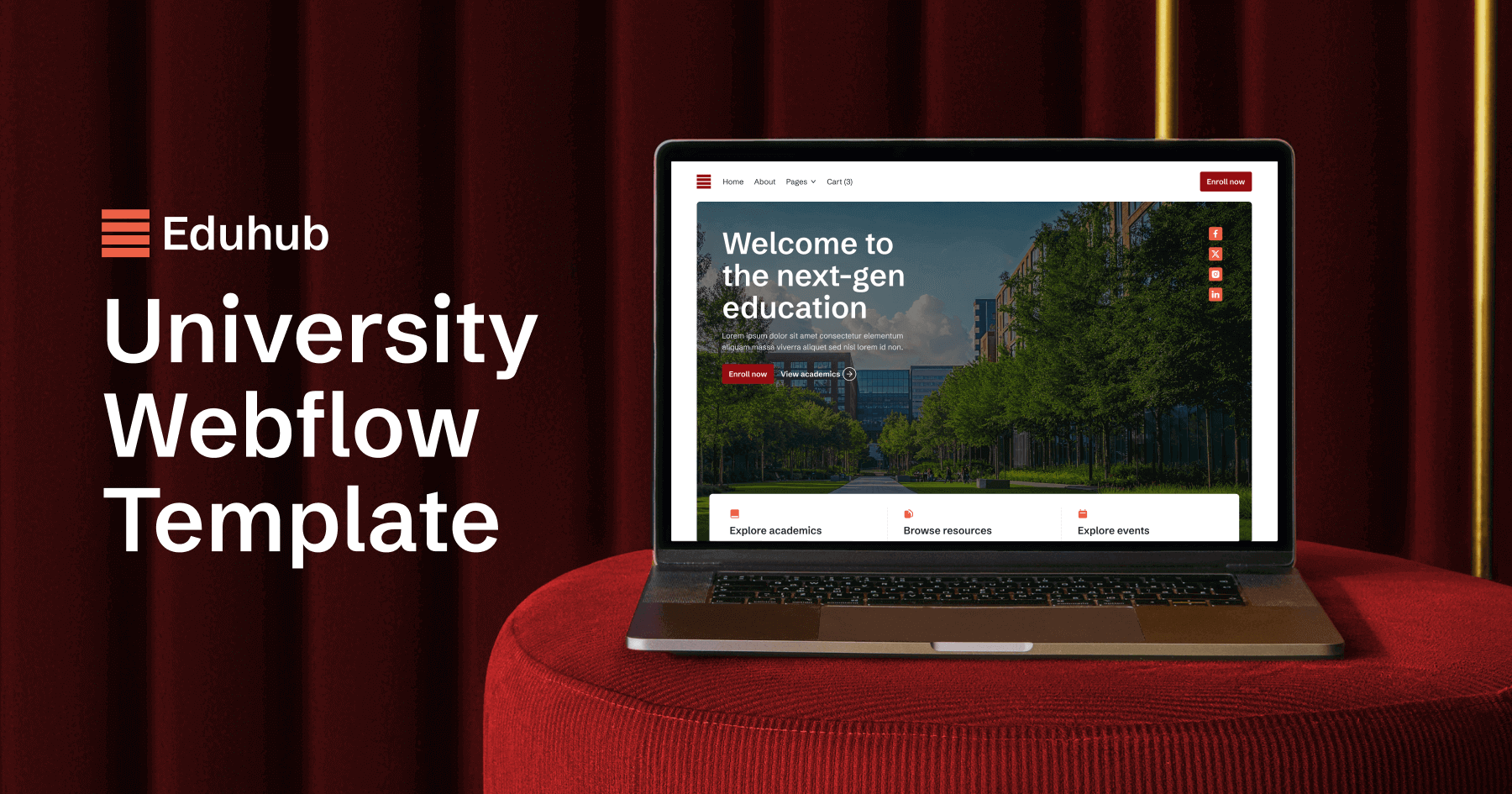 Enrollment - Eduhub - Webflow Ecommerce website template