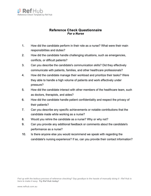 Free Reference Check Templates | Download Now